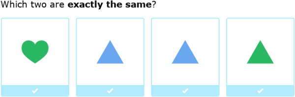 IXL - Same and different (Year 1 maths practice)