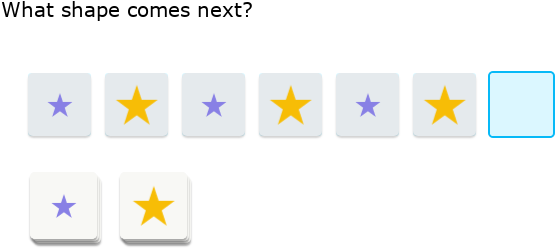 IXL - What comes next? (Kindergarten maths practice)