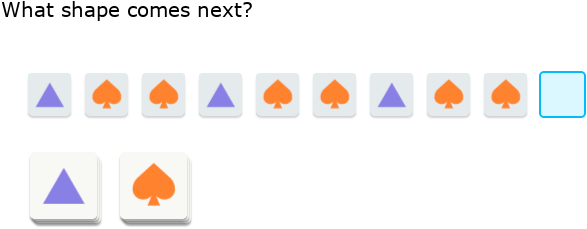 IXL - Find the next shape in a pattern (Year 2 maths practice)