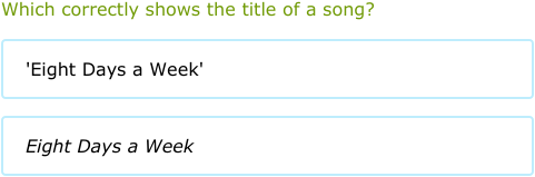 IXL - Formatting titles (Year 6 English practice)