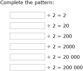 IXL - Division patterns over increasing place values (Year 4 maths practice)
