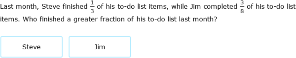 IXL - Compare fractions: word problems (Year 7 maths practice)