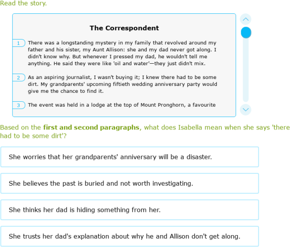 IXL - Analyse short stories (Year 9 English practice)