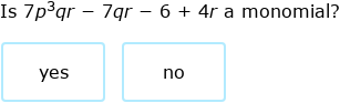 IXL - Identify monomials (Year 11 maths practice)