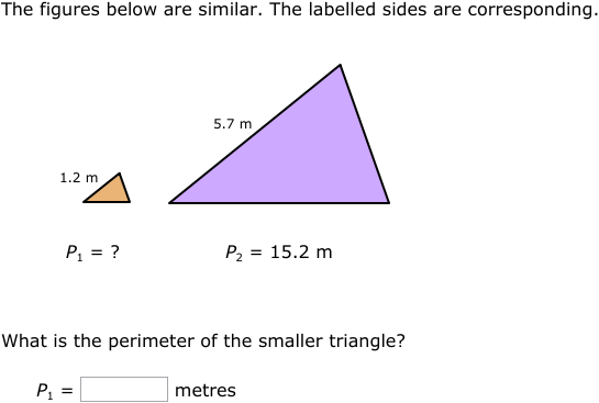 IXL - Perimeters of similar figures (Year 11 maths practice)