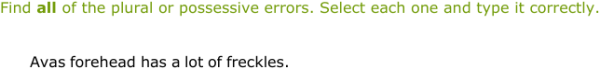 IXL - Identify and correct errors with plural and possessive nouns (Year 6 English practice)