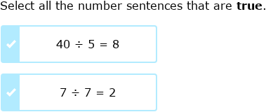 IXL - Division facts up to 10: true or false? (Year 5 maths practice)