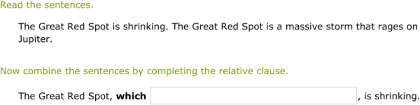 IXL - Combine sentences using relative clauses (Year 8 English practice)