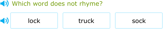 IXL - Which word does not rhyme? (Year 2 English practice)