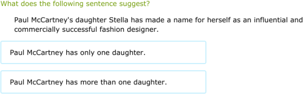 IXL - What does the punctuation suggest? (Year 8 English practice)