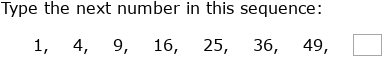 IXL - Complete an increasing number sequence (Year 7 maths practice)