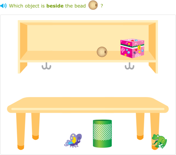 IXL - Next to and beside (Kindergarten English practice)