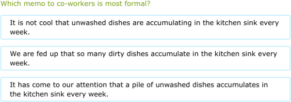 IXL - Which text is most formal? (Year 12 English practice)