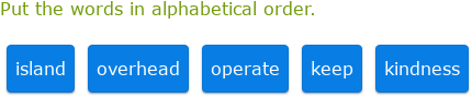 IXL - Order alphabetically based on the first two letters (Year 4 ...