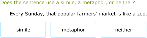 IXL - Identify similes and metaphors (Year 6 English practice)
