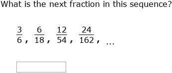 IXL - Geometric sequences with fractions (Year 6 maths practice)