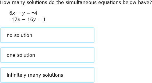IXL - Find the number of solutions to simultaneous equations (Year 10 ...