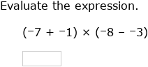 IXL - Evaluate numerical expressions involving integers (Year 8 maths practice)