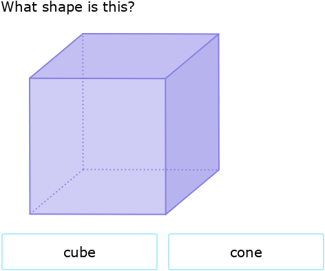 IXL - Name the solid shape (Kindergarten maths practice)