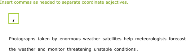 IXL - Commas with coordinate adjectives (Year 8 English practice)