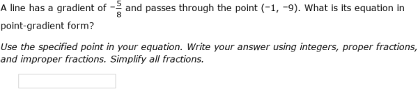 IXL - Point-gradient form: write an equation (Year 10 maths practice)