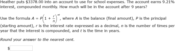 IXL - Compound interest: word problems (Year 10 maths practice)