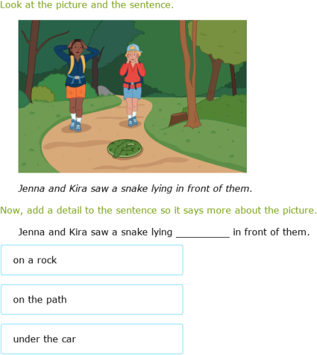 IXL - Add descriptive details to sentences (Year 4 English practice)