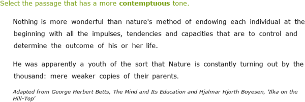 IXL - Compare passages for tone (Year 12 English practice)