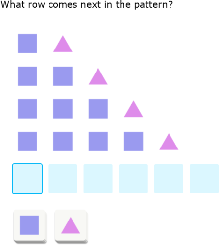 IXL - Find the next row in a growing pattern (Year 2 maths practice)