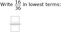 IXL - Write fractions in lowest terms (Year 6 maths practice)