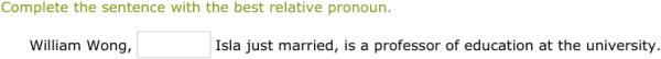 IXL - Use relative pronouns: who and whom (Year 6 English practice)