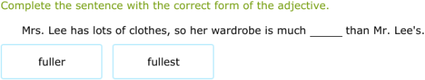 IXL - Use adjectives to compare (Year 5 English practice)