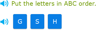 IXL - Put the letters in ABC order (Year 1 English practice)