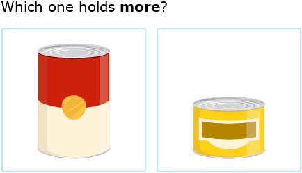 IXL - Holds more or less (Year 1 maths practice)