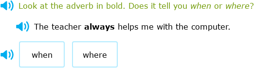 IXL - Does the adverb tell you how, when or where? (Year 3 English ...