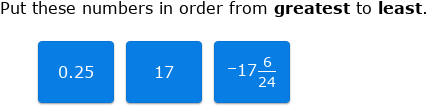 IXL - Put rational numbers in order (Year 8 maths practice)