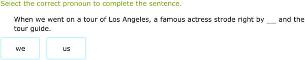 IXL - Compound subjects and objects with pronouns (Year 7 English practice)