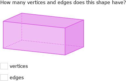 IXL - Count vertices, edges and faces (Year 3 maths practice)