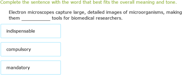 IXL - Choose the word whose connotation and denotation best match the ...