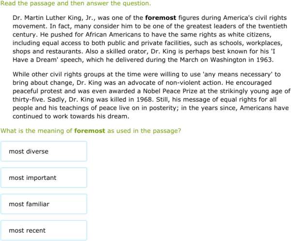 IXL - Use context to identify the meaning of a word (Year 9 English ...