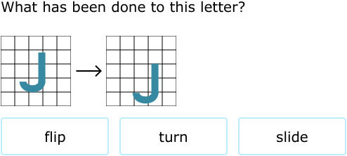 IXL - Flip, turn and slide (Year 2 maths practice)