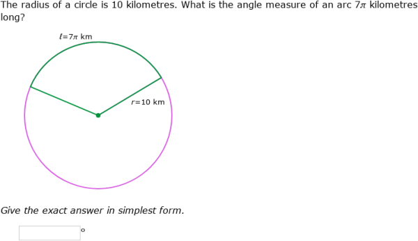 IXL - Arc measure and arc length (Year 11 maths practice)