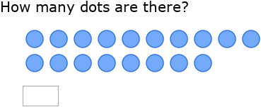 IXL - Count dots - up to 20 (Kindergarten maths practice)