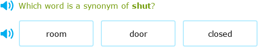 IXL - Choose the synonym (Year 3 English practice)