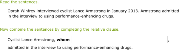 IXL - Combine sentences using relative clauses (Year 13 English practice)