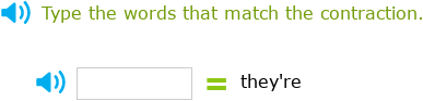 IXL - Form pronoun-verb contractions (Year 3 English practice)