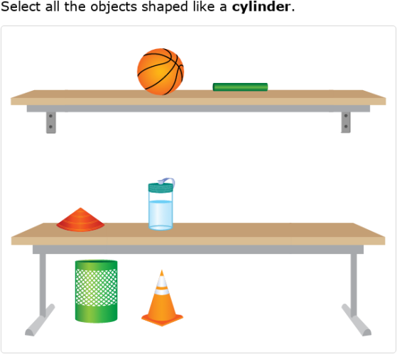 IXL - Shapes of everyday objects II (Year 1 maths practice)