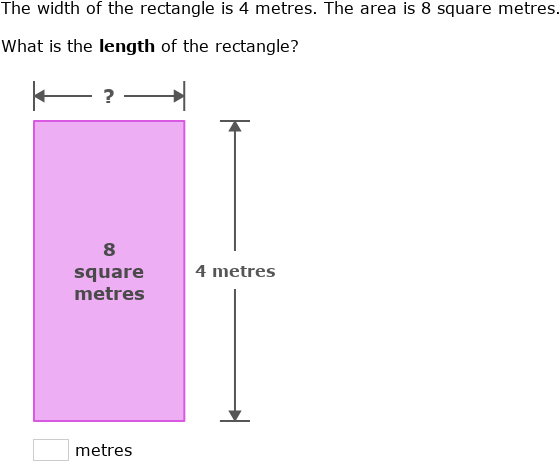 IXL - Find the missing side length of a rectangle (Year 4 maths practice)