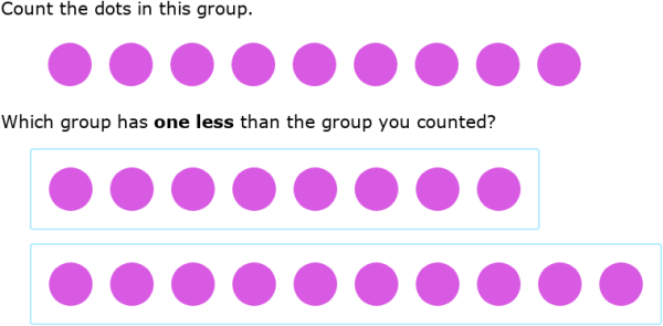 IXL - One less - up to 10 (Year 1 maths practice)