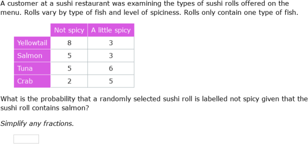 IXL - Find conditional probabilities using two-way frequency tables (Year 12 maths practice)